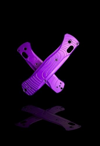Purple, Top Topography Map, Billet Aluminum, Full Size Bugout, Gift for dad, Everyday Carry Knife Scales