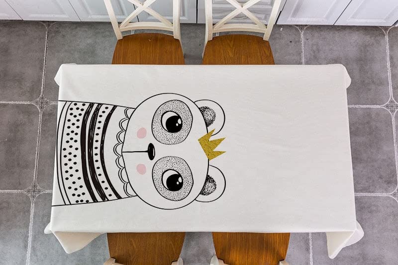 MLQL Christmas Cartoon Animal Tablecloth Anti-scalding Suitable for Birthday Party Tablecloth Cover Decor Table A2 140x200cm