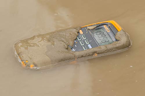 Fluke 87V MAX True-RMS Digital Multimeter, Rugged, Waterproof and Dustproof IP67 Rated, Up to 800 Hour Battery Capacity, Built-In Thermometer, Withstands Drops Up To 13 Feet, Includes TL175 Test Leads