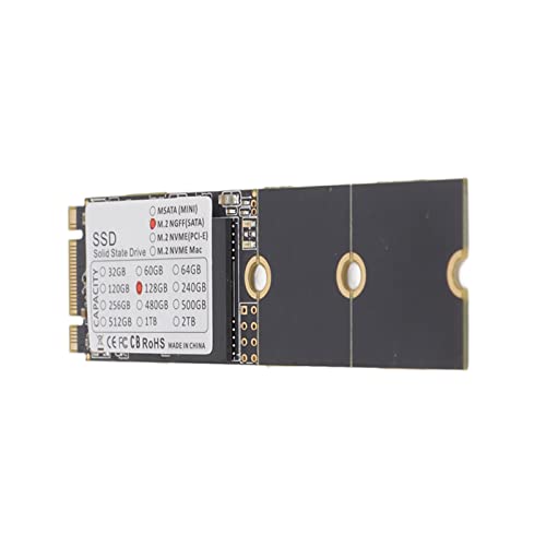 M.2 SSD,Internal Solid State Drive 64GB/120GB /128GB /240GB /256GB /480GB /512GB /1TB Optional,Universal SSD for Laptop Tablet PC M.2 NGFF SATA(128GB)