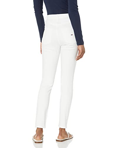 Tommy Hilfiger Women's High Rise Ankle Length Skinny Jeans, White Rinse Wash