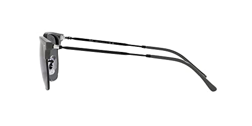 Ray-Ban RB4416 New Clubmaster Square Sunglasses, Green on Black/Dark Grey, 53 mm
