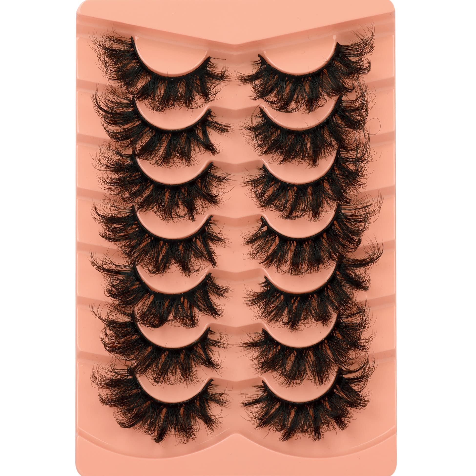 Mink Lashes Fluffy Dramatic False Eyelashes Wispy Strip Lash Thick Volume Long Eyelashes 22MM Fake Eye Lashes by Winifred