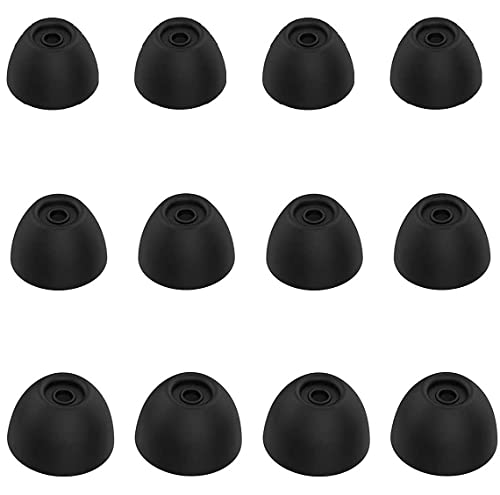 Rqker Ear Tips Compatible with Echo Buds 2 2nd Gen Earbuds, 6 Pairs S/M/L Sizes Soft Silicone Ear Tips Earbud Covers Eartips Earbuds Tips Compatible with Echo Buds 2, SML, Black 12