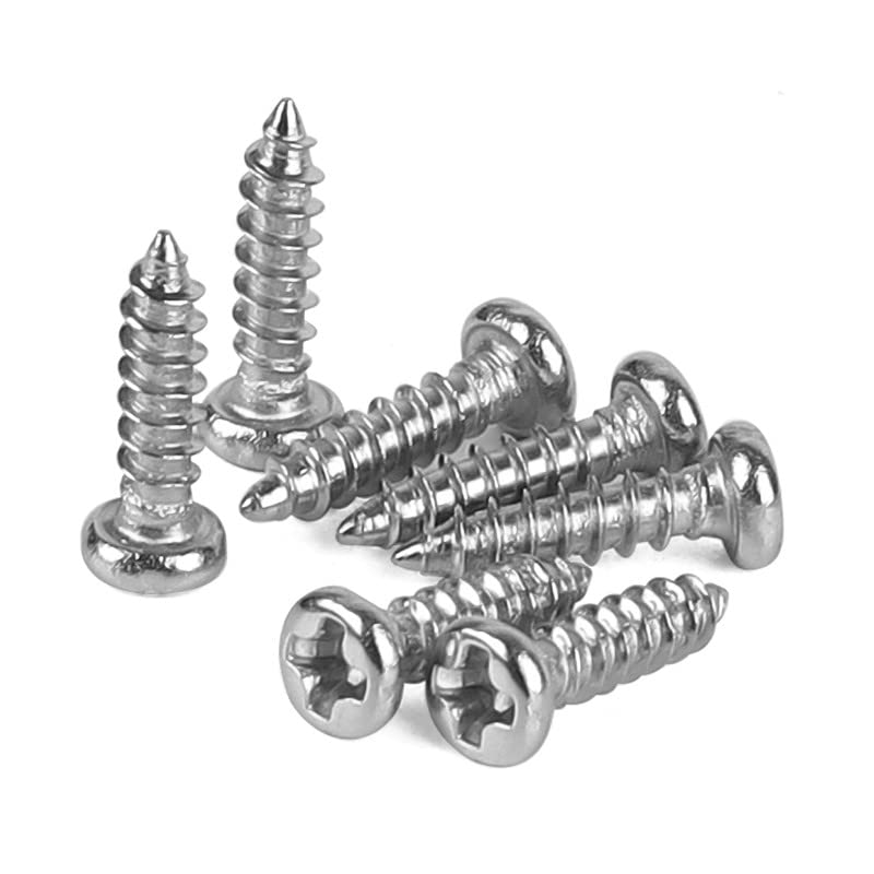 Niooliuk Pack of 100 ) M1.4 X 5mm Stainless Steel Phillips Round Head Self Tapping Screws Bolts