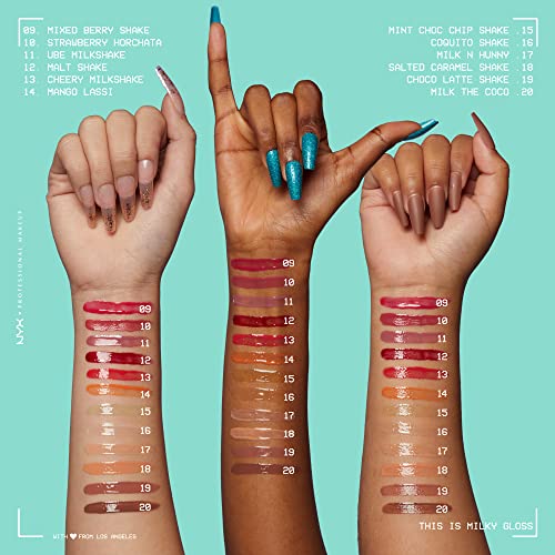 NYX PROFESSIONAL MAKEUP This Is Milky Gloss, Lip Gloss with 12 Hour Hydration, Vegan - Coquito Shake (Milky Clear)