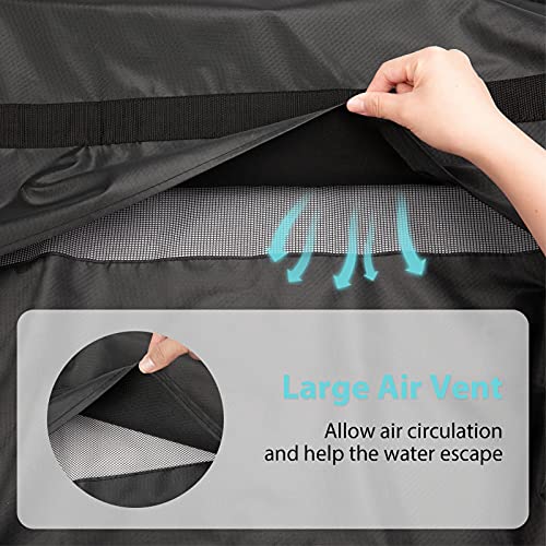 MR. COVER Heavy Duty 600D Stackable Patio Chair Cover, Fits 4-6 Stackable Dining Chairs, 28W x 36D x 45 H Inches, Waterproof & UV-Protection, Classic Black