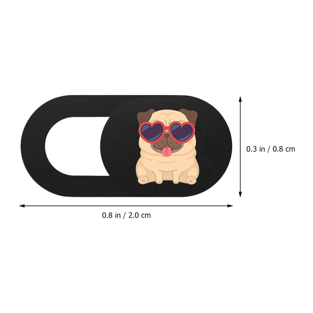 Mobestech 3Pcs Laptop Camera Cover Cartoon Pug Pattern Slide Laptop Webcam Cover Slide Web Cam Privacy Cover Camera Blocker Sticker for Laptop, PC, Cell Phone, and More Accessories