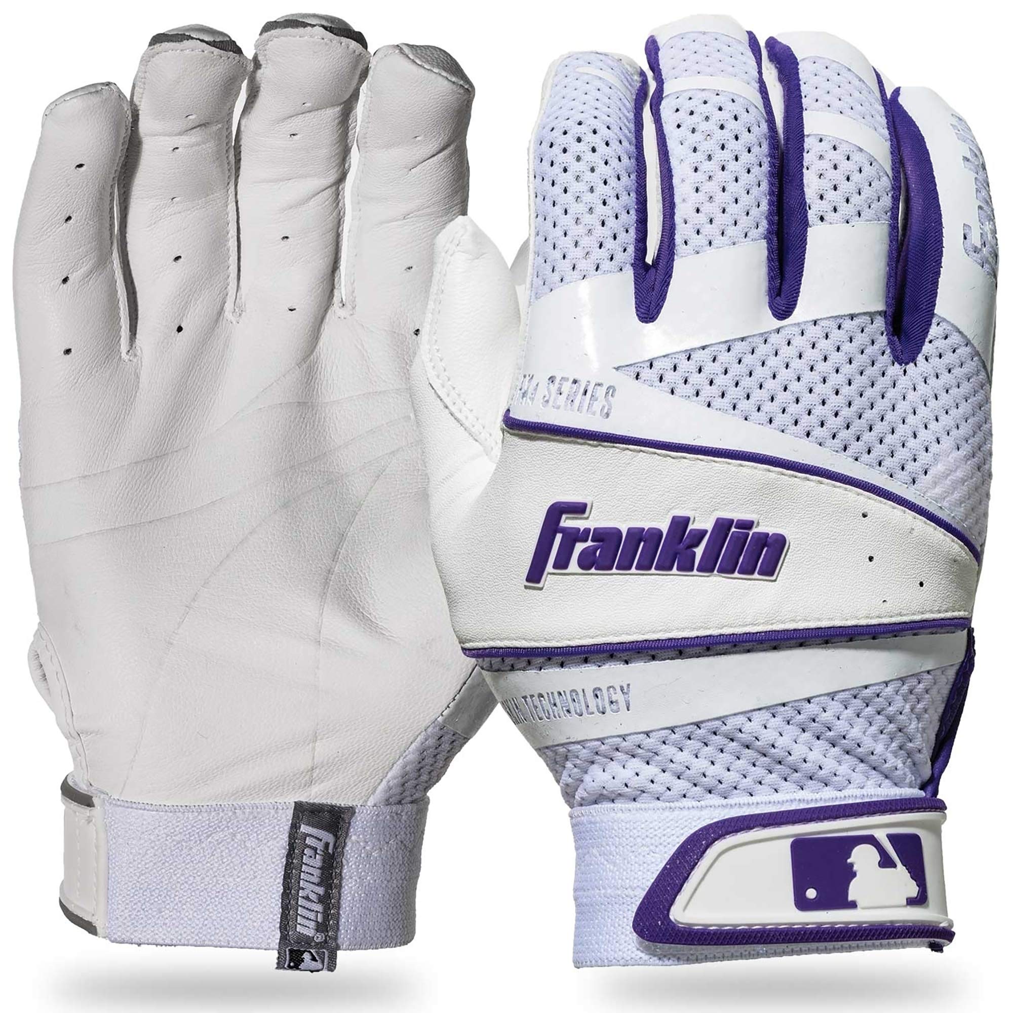 Franklin Sports Fastpitch Freeflex Series Batting Gloves - White/White - Women's Small