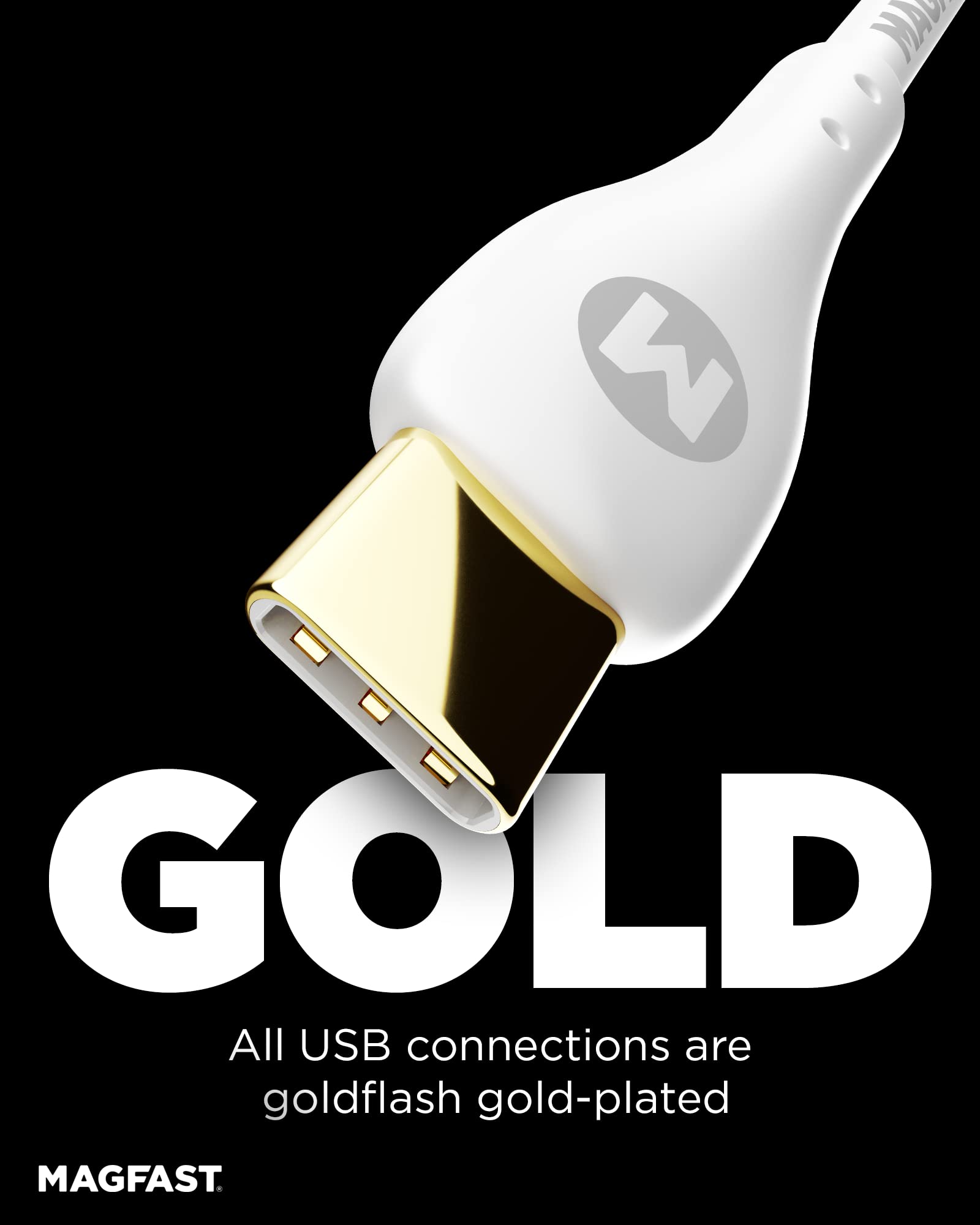 MAGFAST Lux USB-C to USB-C/Android Charging Cable (2m/6ft), PD Power Delivery, Numbered Limited Edition, Counterfeit-Proof & Tangle-Resistant, Certified to 25K Bends for Phones, Tablets, & Laptops
