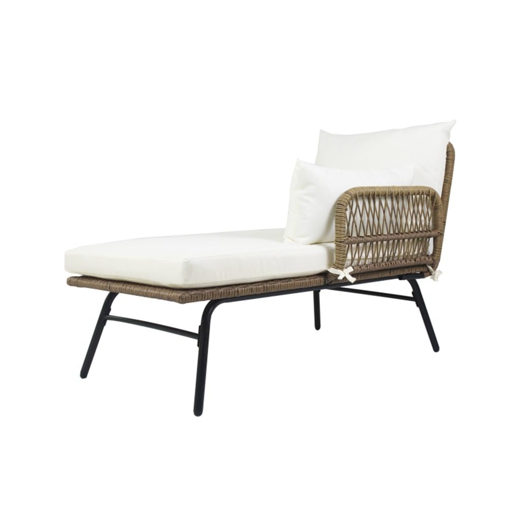 Generic Outdoor Patio Balcony L Shape Natural Color PE Wicker Sofa Set Round Tempered Glass Table and Furniture Cover