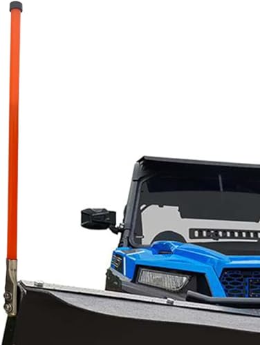 SEASAIL Snow Plow Blade Marker Guide Kit High Visibility Orange with Stainless Steel Joint Compatible with Most Snow Plow Not Easy to Break 36" Steel Wire Construction