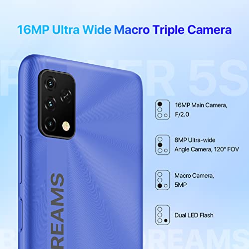 UMIDIGI Power 5S(4+32GB) Unlocked Cell Phone, 6.53" Full Screen, 6150mAh Battery Android Phone, Global Version Dual 4G Volte SmartphonesâŚ