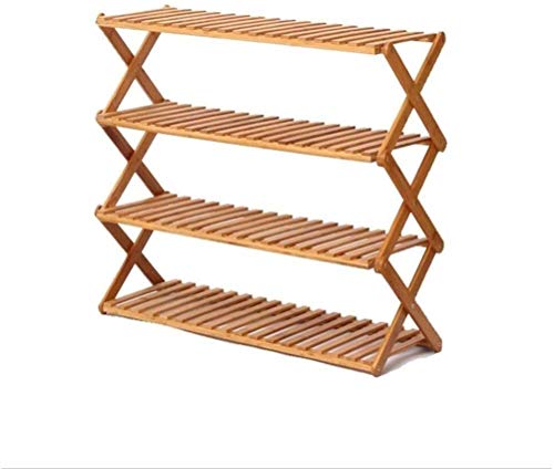 Shoe Bench Shoe Rack Folding Multi-Storey Simple Economic Solid Wood Shoe Multi-Purpose Shelves Shoes Storage Rack (Size : 50cm)