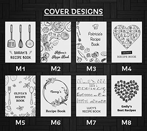 Personalized Recipe Book To Write In Your Own Recipes - Blank Recipe Binder Cookbook - Family Recipe Book Organizer (Large)