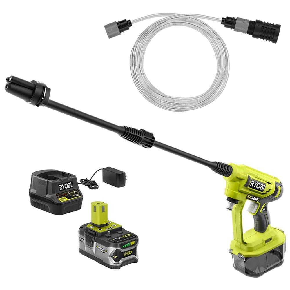 RYOBI RY120352K ONE+ 18-Volt 320 PSI 0.8 GPM Cold Water Cordless Power Cleaner - 4.0 Ah Battery and Charger Included