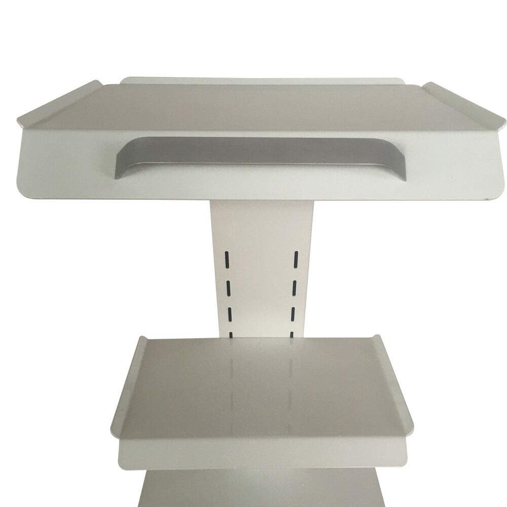 Multi-Function Trolley Cart,3 Tier Rolling Lab Mobile Cart w/Built-in Socket,De-ntal Medical Cart Trolley 3 Layers Salon Beauty Instrument Tray Rolling Clinic Spa Cart Esthetician Cart