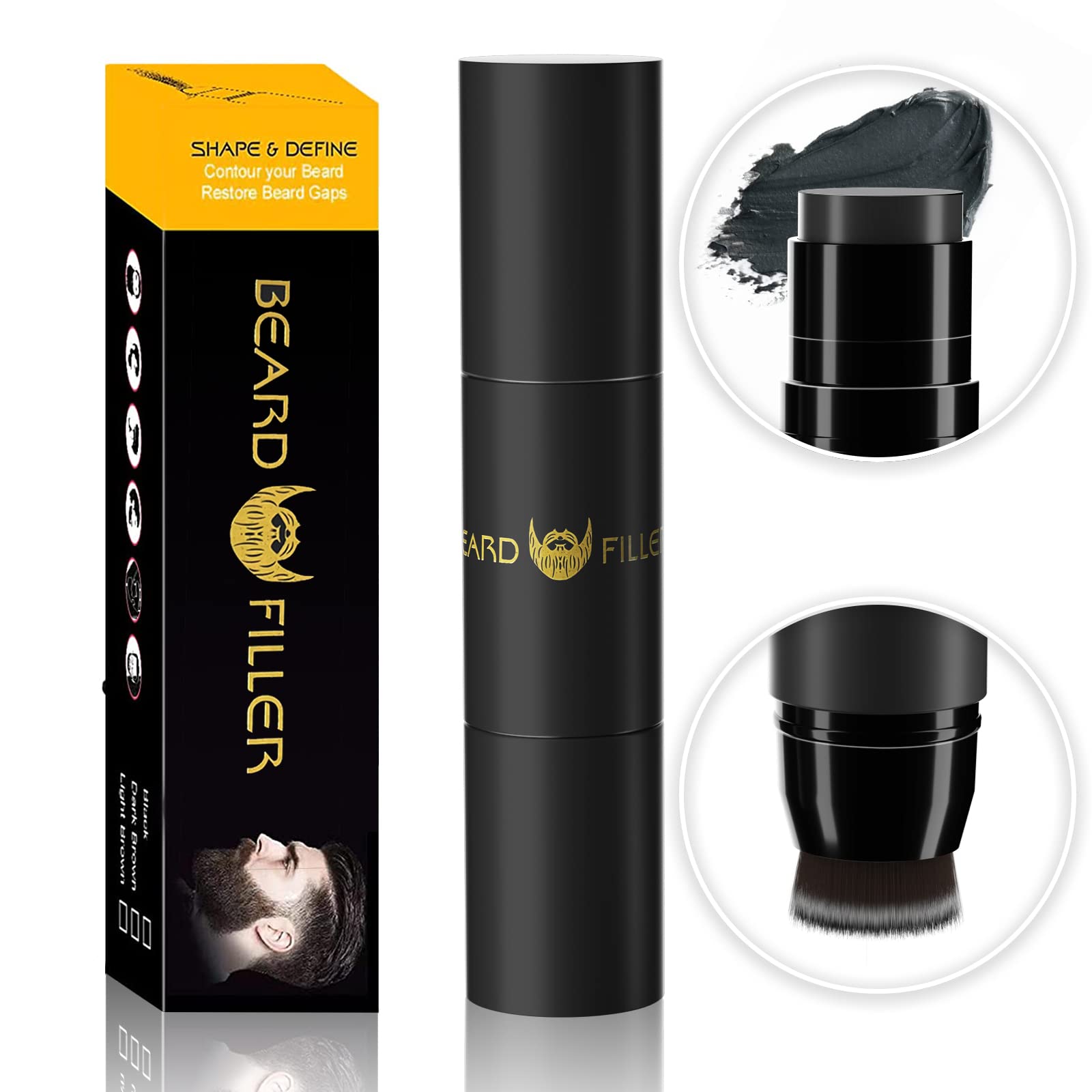 MISICH Beard Filler Stick Beard Pen Cover Salt Beard To Black Beard Pencil Filler For Men Filling Beard Gap Stick