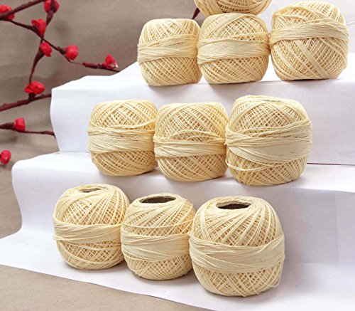S2J Embroidery Yarn Cotton Crochet Thread Lot of 10 Pcs Knitting Tatting Ball