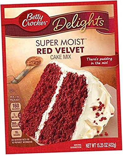THREE (3) Cake Bundle Super Moist French Vanilla Cake, Super Moist Red Velvet Cake, Super Moist Strawberry Cake, Lot Set of 3 Items "There's Pudding in the mix!" Cake Mix 1