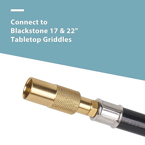 SHINESTAR Propane Adapter Hose and Regulator for Blackstone 17 & 22 Inch Flat Top Griddle, Switch to 20 lb Tank, Extends Up To 3 Feet, 5471
