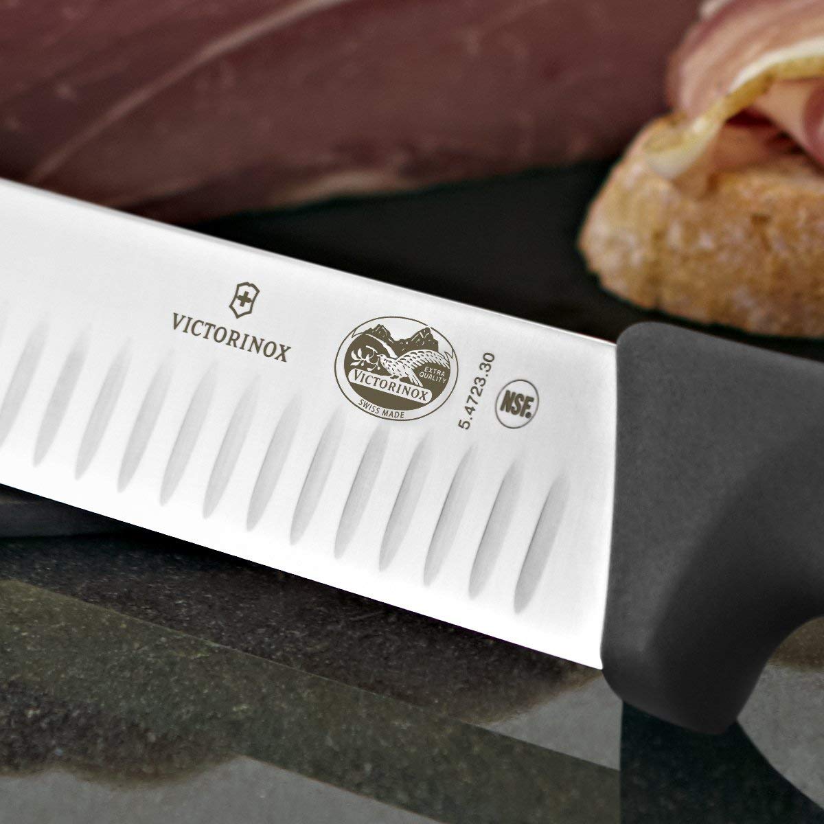 Victorinox 12 Inch Slicing Knife | High Carbon Stainless Steel Granton Blade For Efficient Slicing, Fibrox Pro Handle