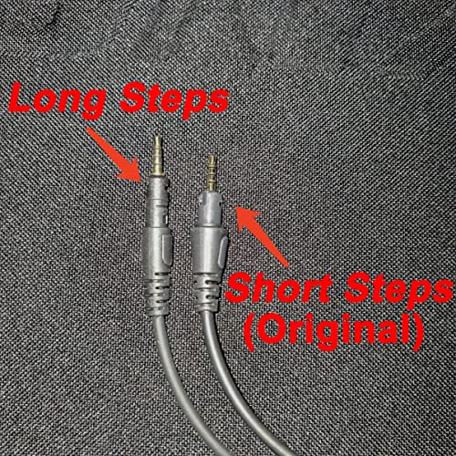 Voarmaks 4 Pole Long Steps Audio DJ Cable Cord Line Plug Compatible with Pioneer HDJ-X5 X7 S7 CUE1 Headphones Extended Coiled Spring Dj Wire