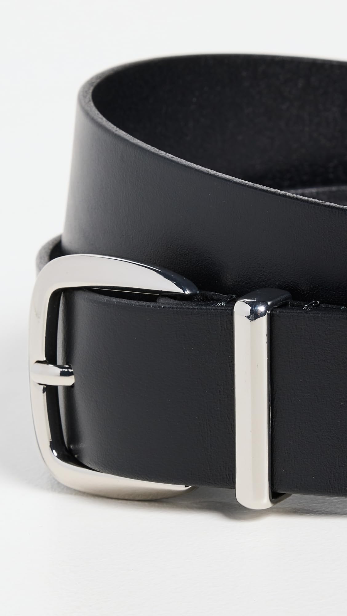 Madewell Women's The Essential Wide Leather Belt, True Black, M