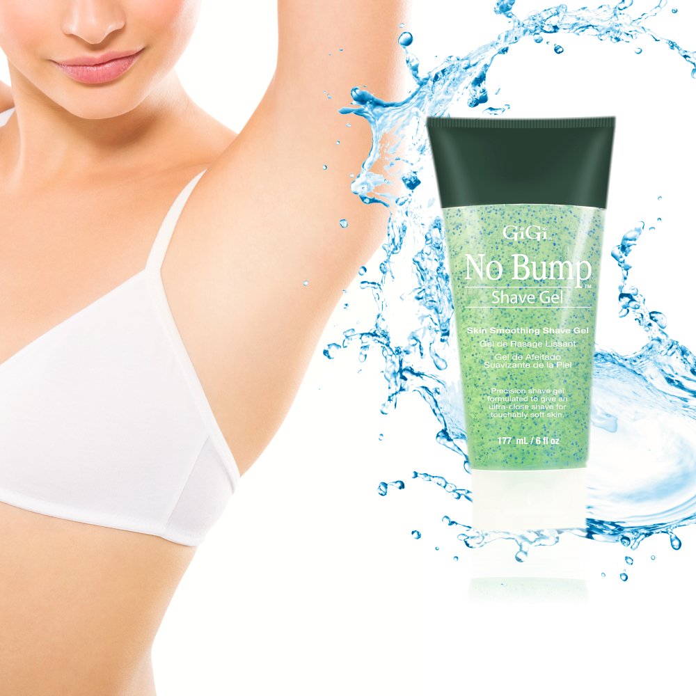 GiGi No Bump Skin Smoothing Shave Gel with Salicylic Acid, and Chamomile Extract, Prevents Ingrown Hairs, Bumps, and Razor Burns, 6 fl oz - 1 Pack