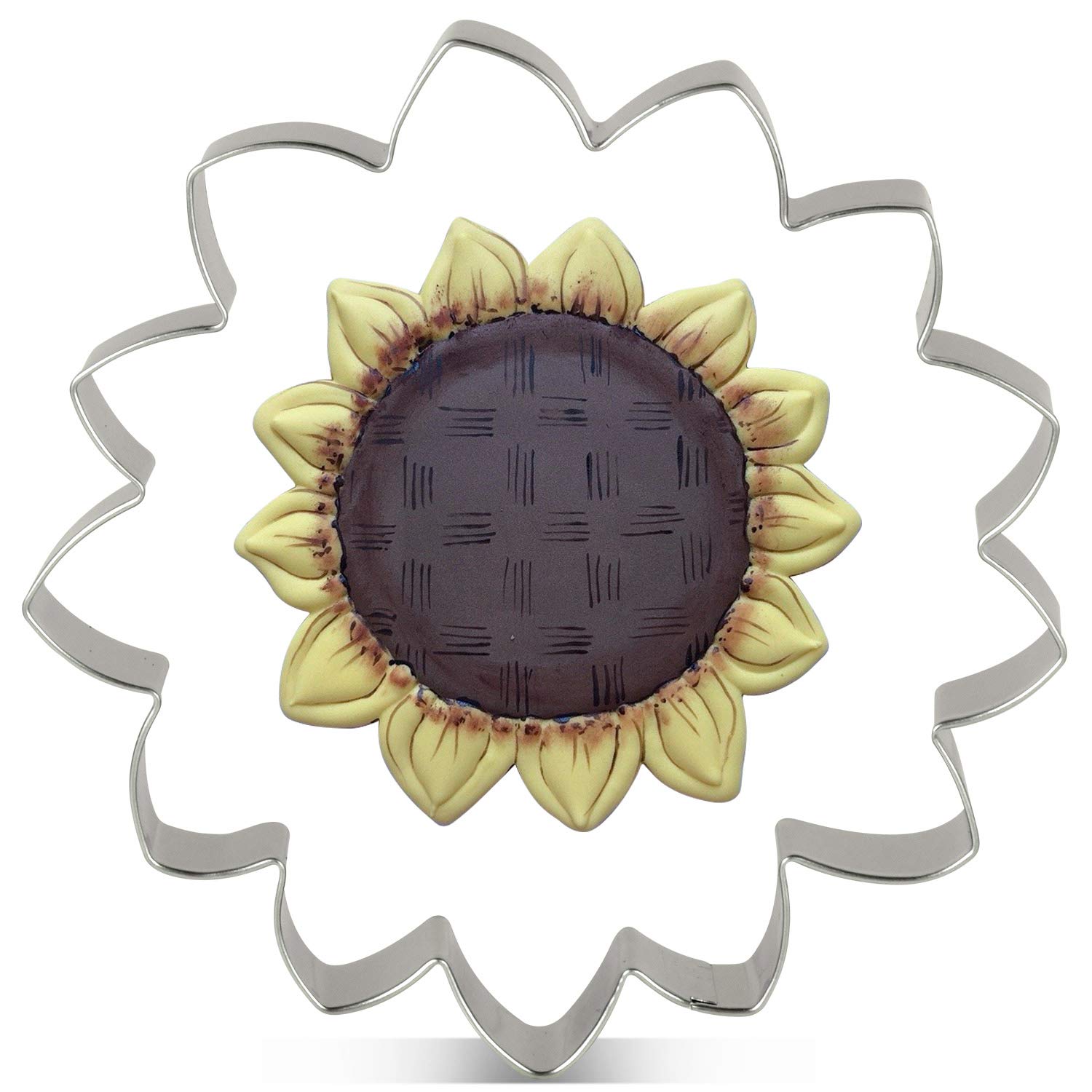 LILIAO Fall Pumpkin Flower Cookie Cutter - 4.4 x 4.4 inches - Stainless Steel - By Janka