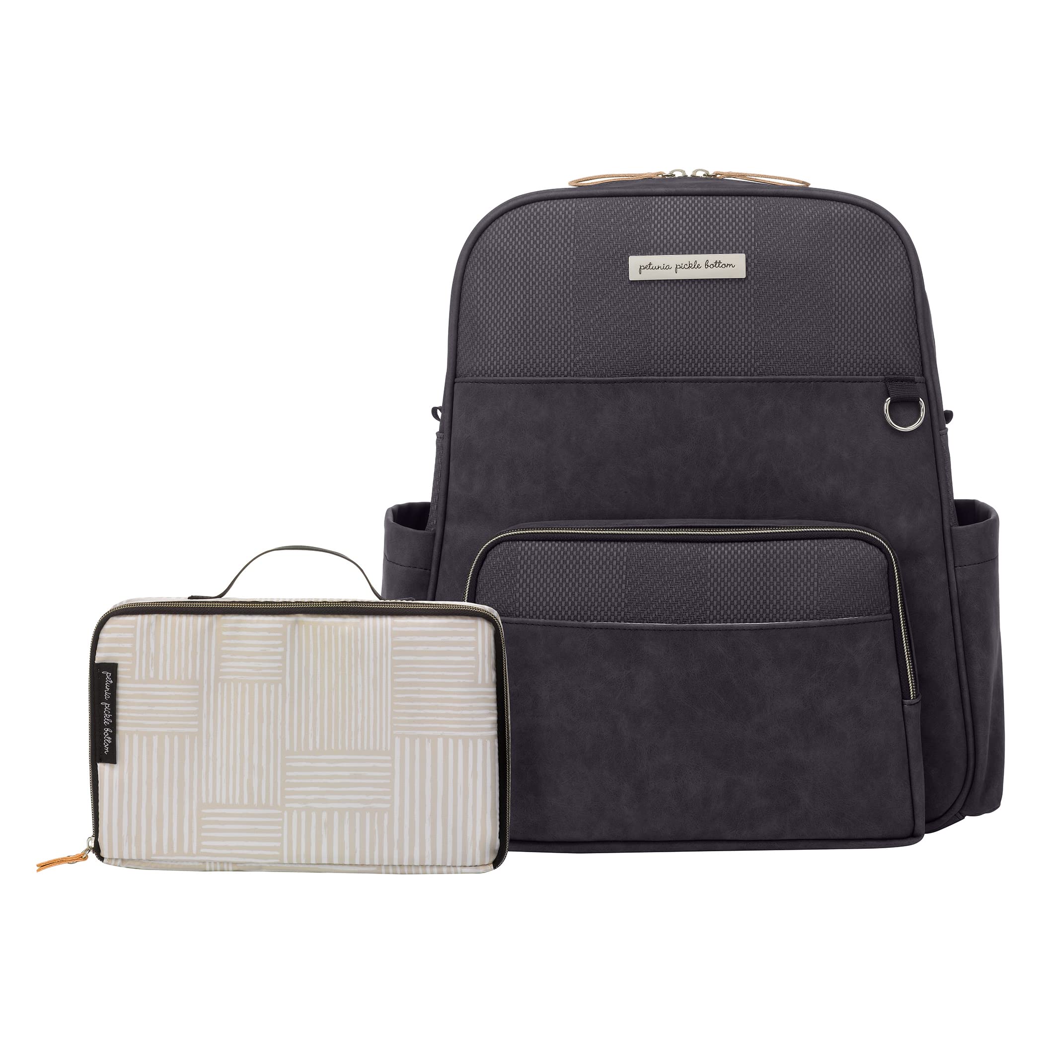 Petunia Pickle Bottom Sync Backpack | Diaper Bag | Diaper Bag Backpack for Parents | Top-Selling Stylish Baby Bag | Sophisticated and Spacious Backpack for On The Go Moms | Carbon Cable Stitch