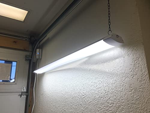 Miracle LED Linkable 4-Foot Hangable 54W LED Shop Light for Garages, Workshops, Studios Etc. White Daylight Bright 5000k 5400 Lumen (6-Pack)