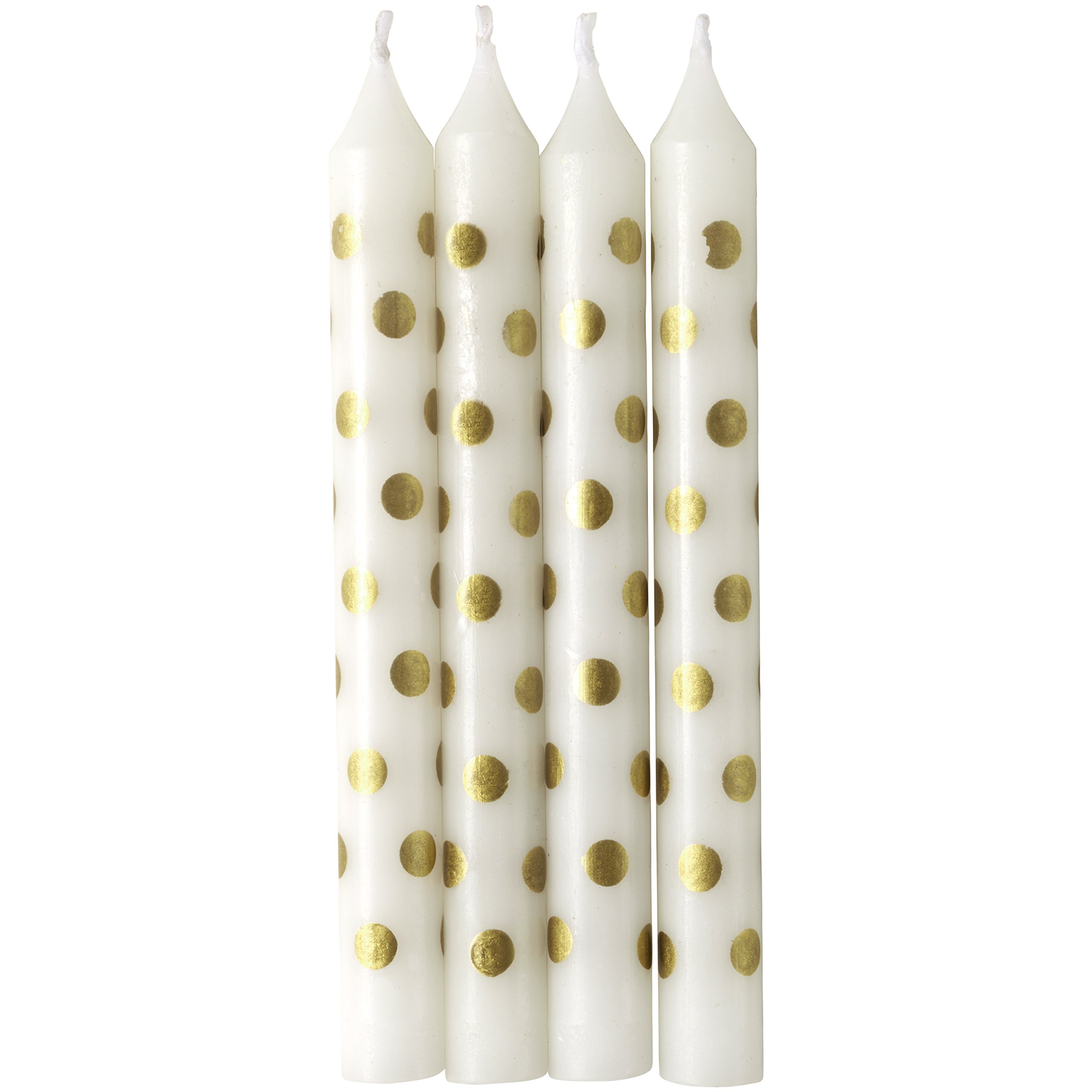 Wilton Gold Dot Birthday Candles, Wax, Multicoloured, 1.6 x 7.32 x 12.7 cm