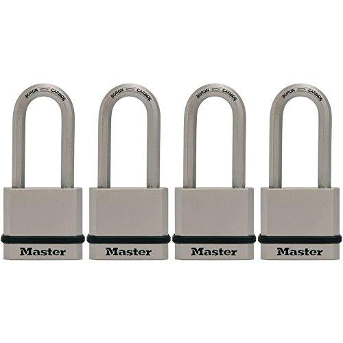 Master Lock M530XQLH Magnum Solid Steel Keyed Alike Padlocks, 1-3/4 in. Wide, 4 Pack Keyed-Alike