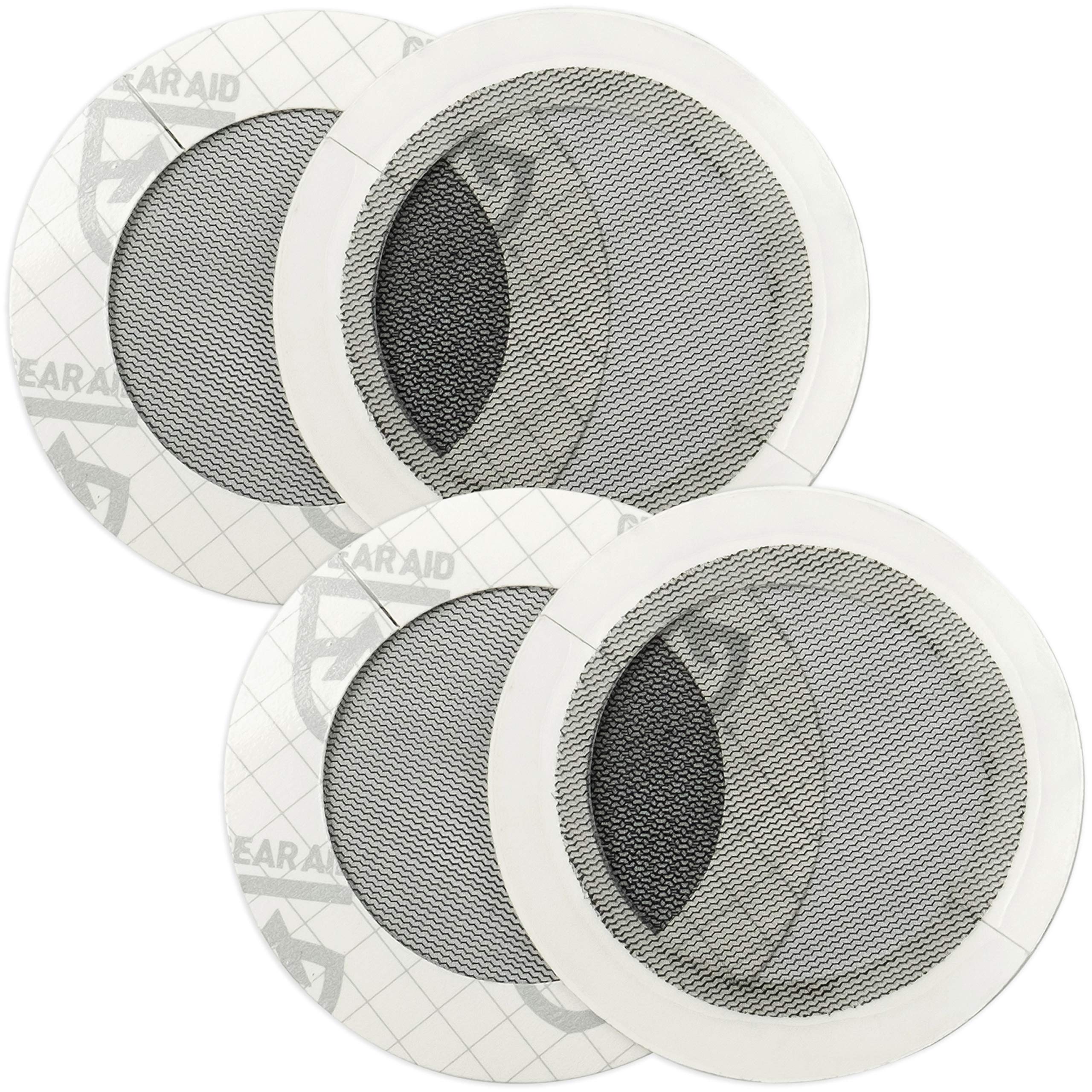 GEAR AID Tenacious Tape Mesh Patches for Repairing Holes in Tents, Bug Screens, Mosquito Netting, No-See-ums and More, 3β Rounds, 4 Patches