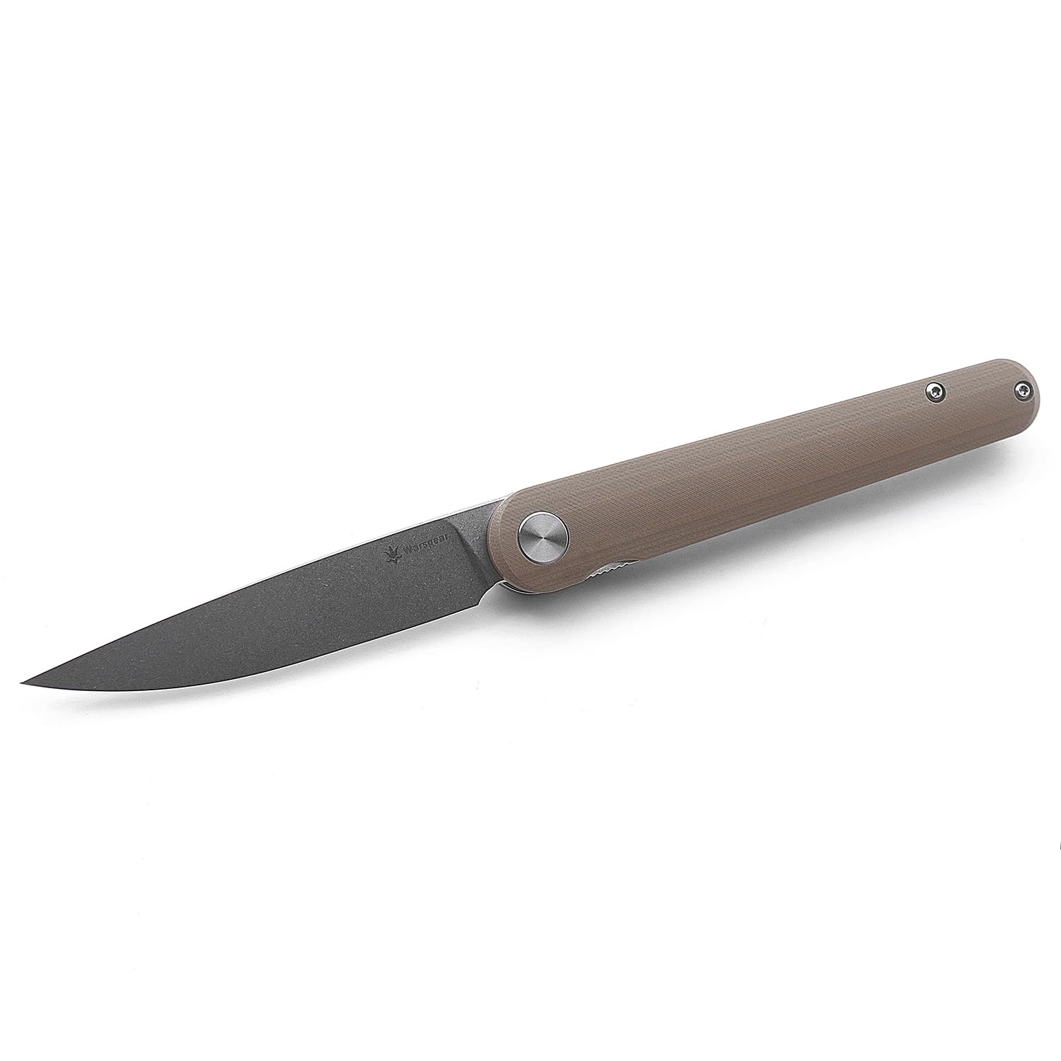 Warspear Terima Front Flipper Folding Knife 3.5" Stonewshed D2 Blade Tan G10 Handle Outdoor Camping Pocket Knife With Deep Carry Clip WP901TN