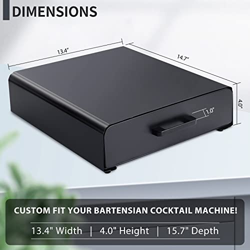 Premium Pod Holder for Bartesian Cocktail Capsules, Fits Under Bartesian Cocktail Machine & bev by BLACK+DECKER Cocktail Maker, Cocktail Capsule Drawer Counter Space Organizer (40 pods)