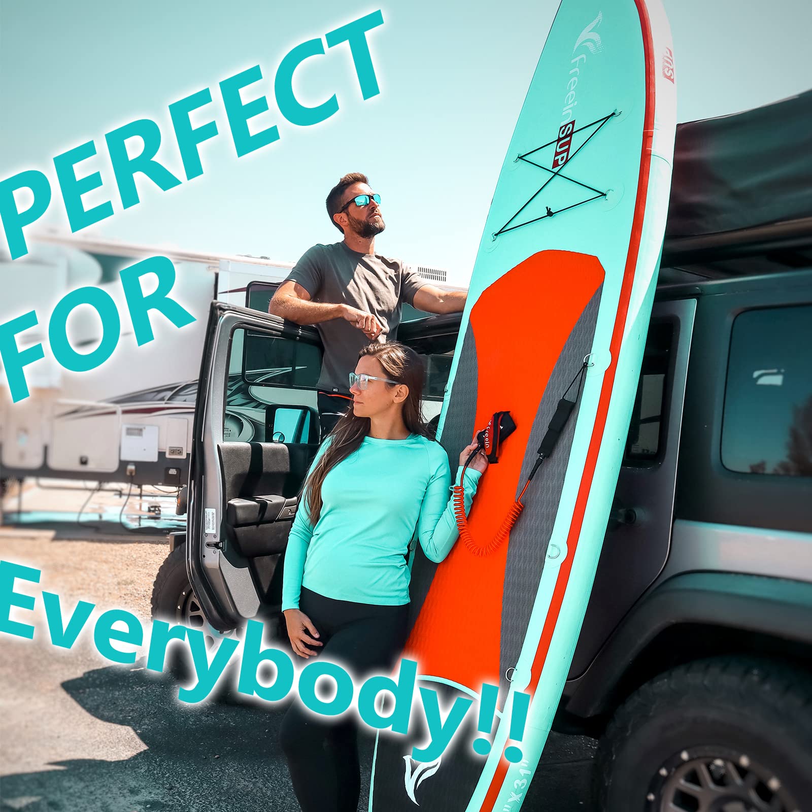 Freein SUP Inflatable Stand Up Paddle Board with Kayak Seat,Paddle Boards for Adults, Accessories sup Pump Adaptor,sup Kayak Paddle(White,10'6"