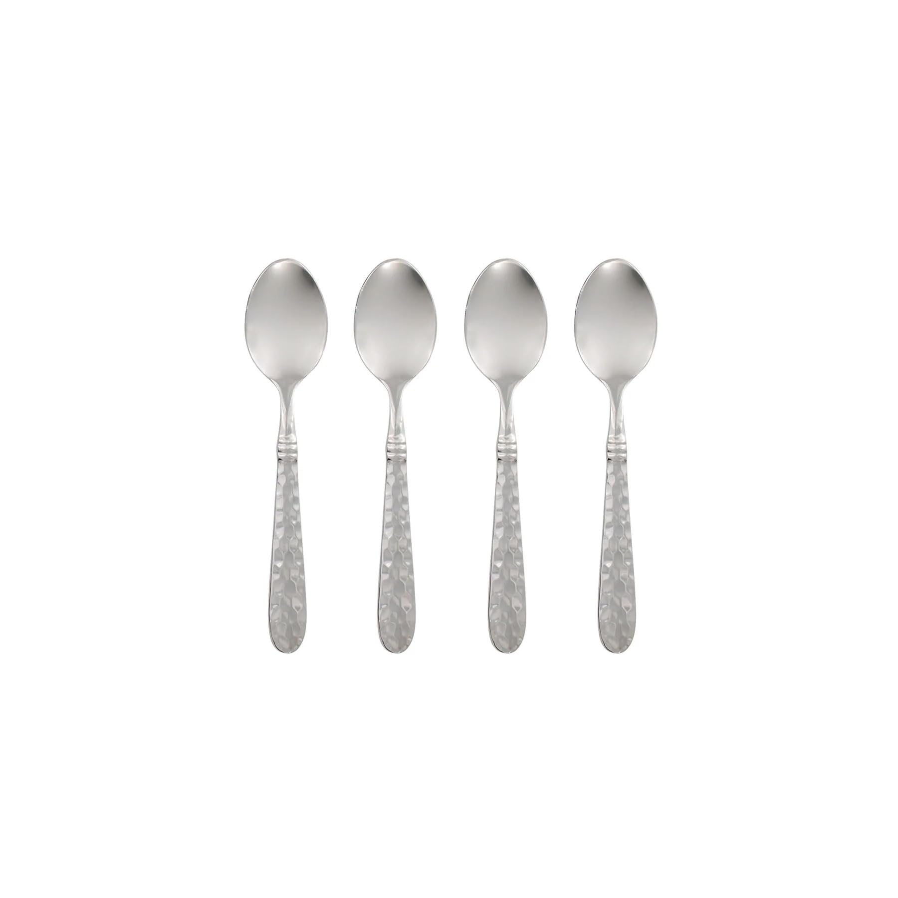 Vietri Martellato Demitasse Spoons 5"L 18/10 Stainless Steel Coffee Spoons, Espresso Spoons Set of 4
