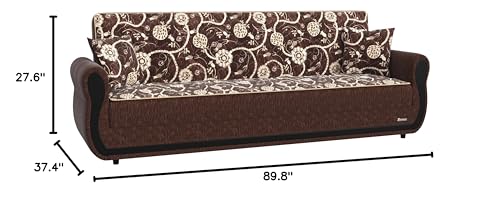 Sweet Home Stores Savannah Sofa Bed, Sofabed, Brown