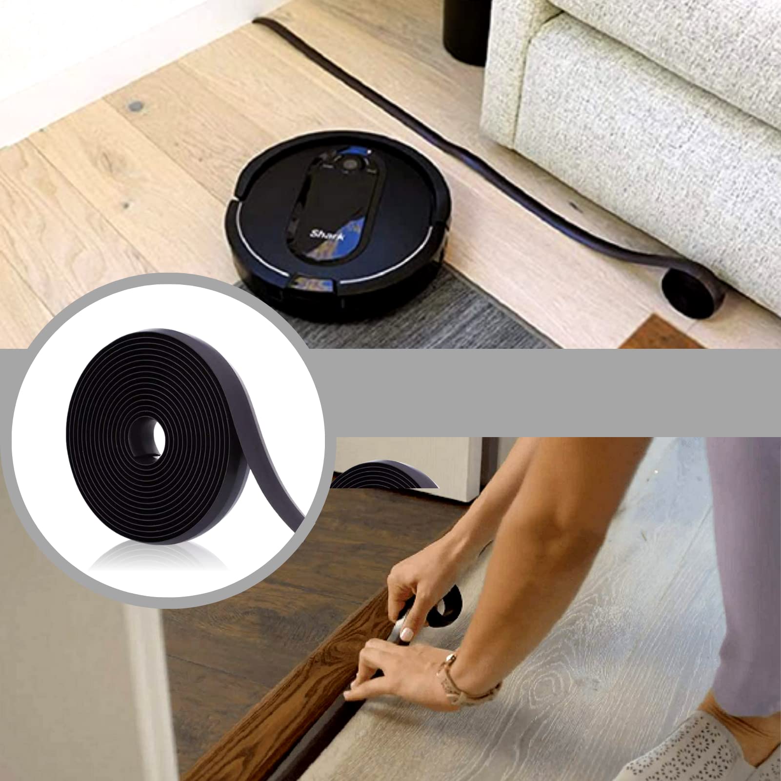 getalong 2 Pack Boundary Magnetic Markers Strips Tape Compatible for Neato, Shark ION Robot Vacuum Attachment Boundary Strips(13 Feet)