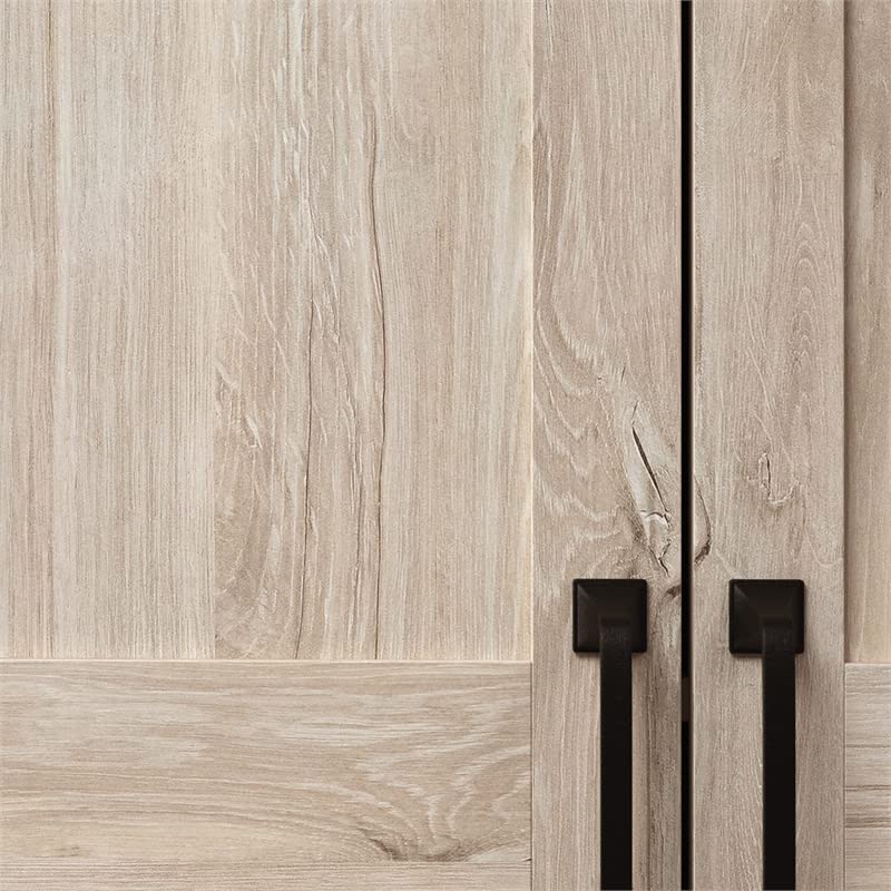 Sauder Engineered Wood 2-Door Storage Cabinet in Chalk Oak Finish