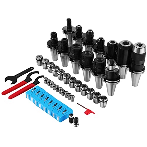 OrangeA Collet Set CAT40 ER32 CAT40 ER16 Spring Steel Collet Chuck Tooling Package for Milling Machine