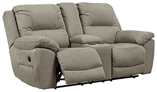 Signature Design by Ashley Next-Gen Gaucho Classic Reclining Loveseat with Console, Beige