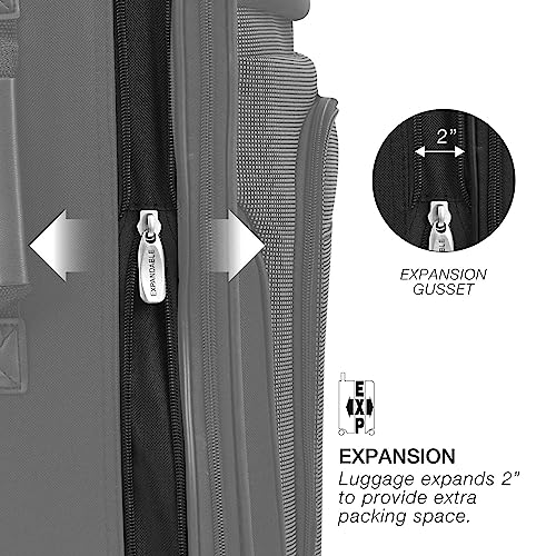Travel Select Amsterdam Expandable Rolling Upright Luggage, Orange, Checked-Medium 25-Inch