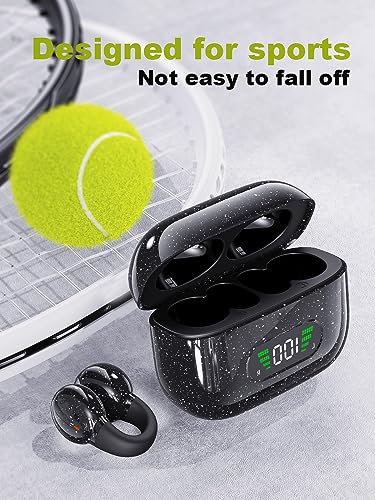Open Ear Bluetooth Earbuds Ear Clips Wireless Bluetooth Headphones Open Ear Bone Conduction Earbuds Noise Cancelling Wireless Bluetooth Earbuds Open Air Headphones Earphones Sports Earbuds for School