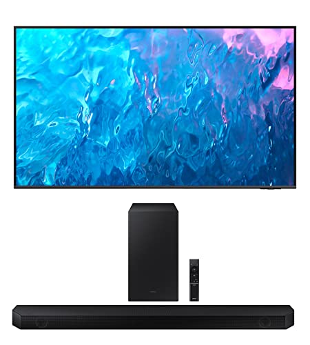 SAMSUNG QN55Q70CAFXZA 55" QLED 4K Quantum HDR Dual LED Smart TV with a HW-Q600B 3.1.2ch Soundbar with Dolby Atmos and DTS:X (2023)