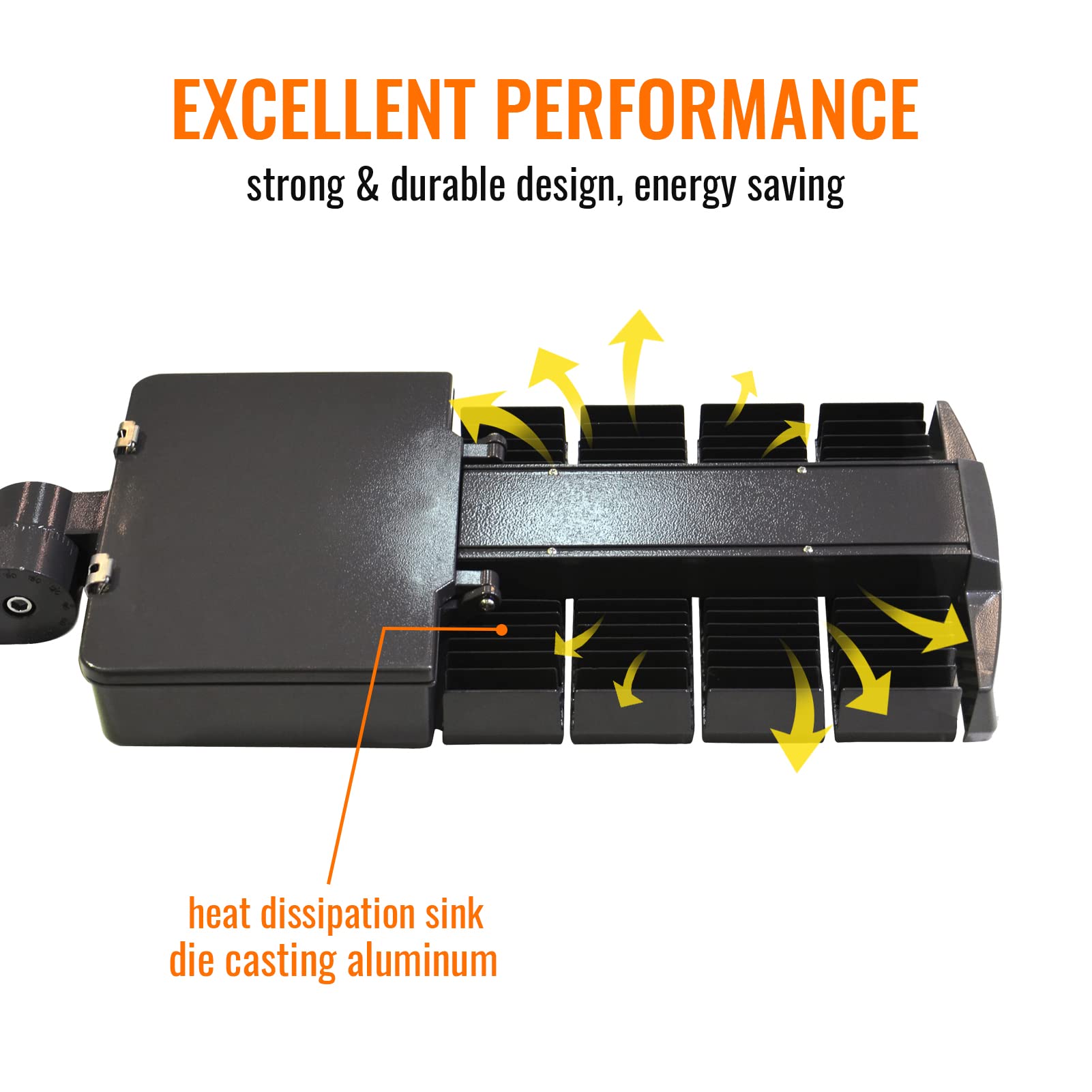 Yao-Lite 200Watt LED Parking Lot Lighting for Light Poles Street Lighting Shoebox Area Light Fixtures 5000K Daylight 26000LM