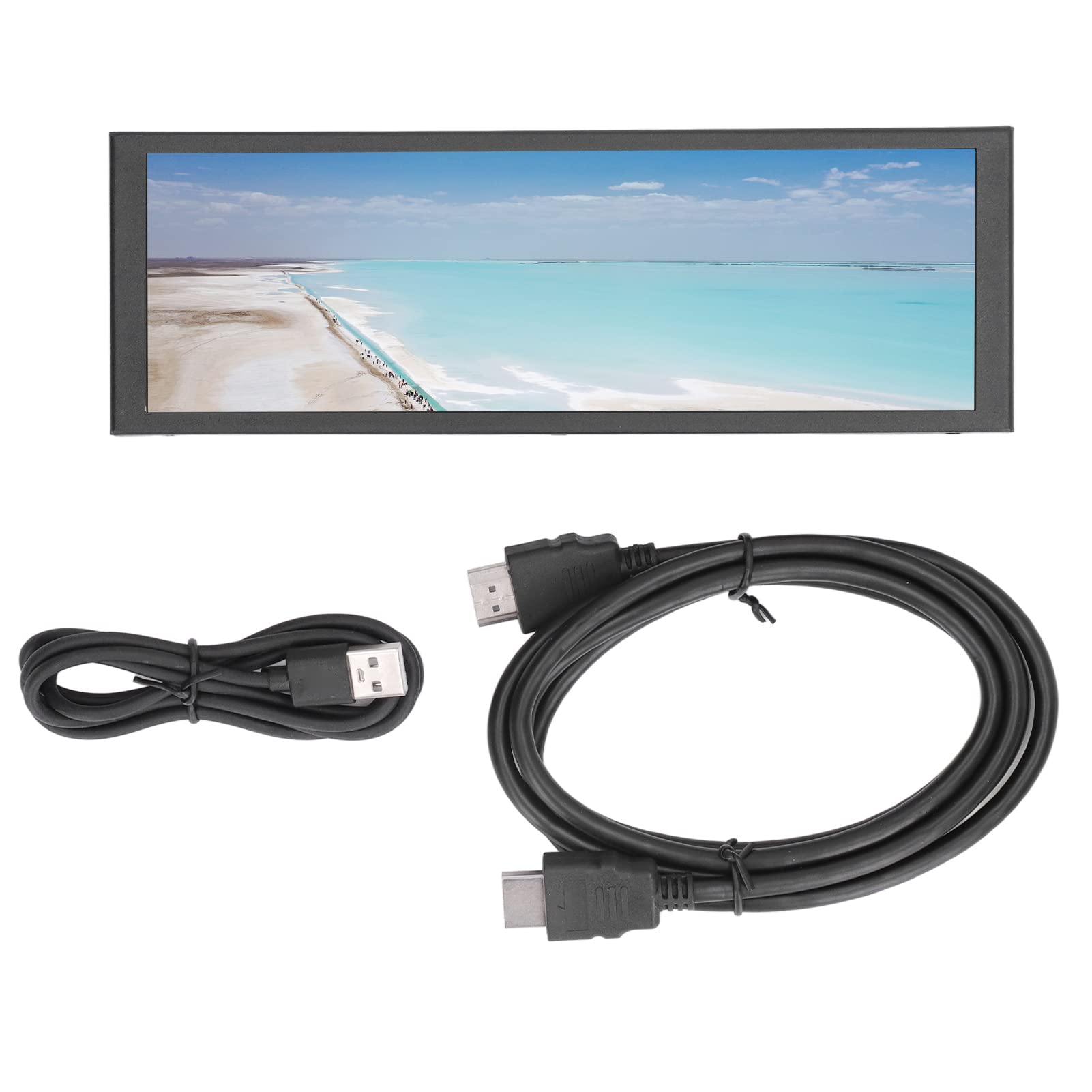 PC Case Sub Screen, Stretch Bar LCD Screen 5:16 16.7M Display Color 60Hz for 3B for CM3 (Capacitive Touchscreen)
