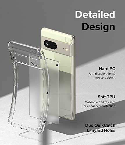 Ringke Fusion [Anti-Fingerprint Technology] Compatible with Google Pixel 7 Case 5G, Protective Sturdy Back Shockproof TPU Bumper Translucent Smudge Proof Cover for Women, Men - Matte Clear
